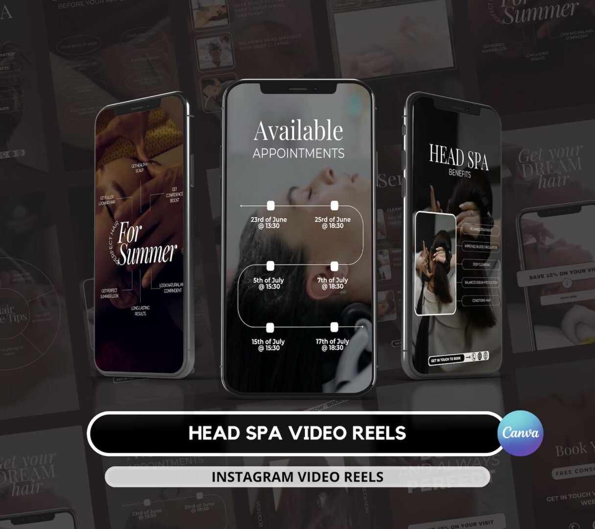 Head Spa Instagram/Facebook Video Reels I Head Massage Instagram Reels ...